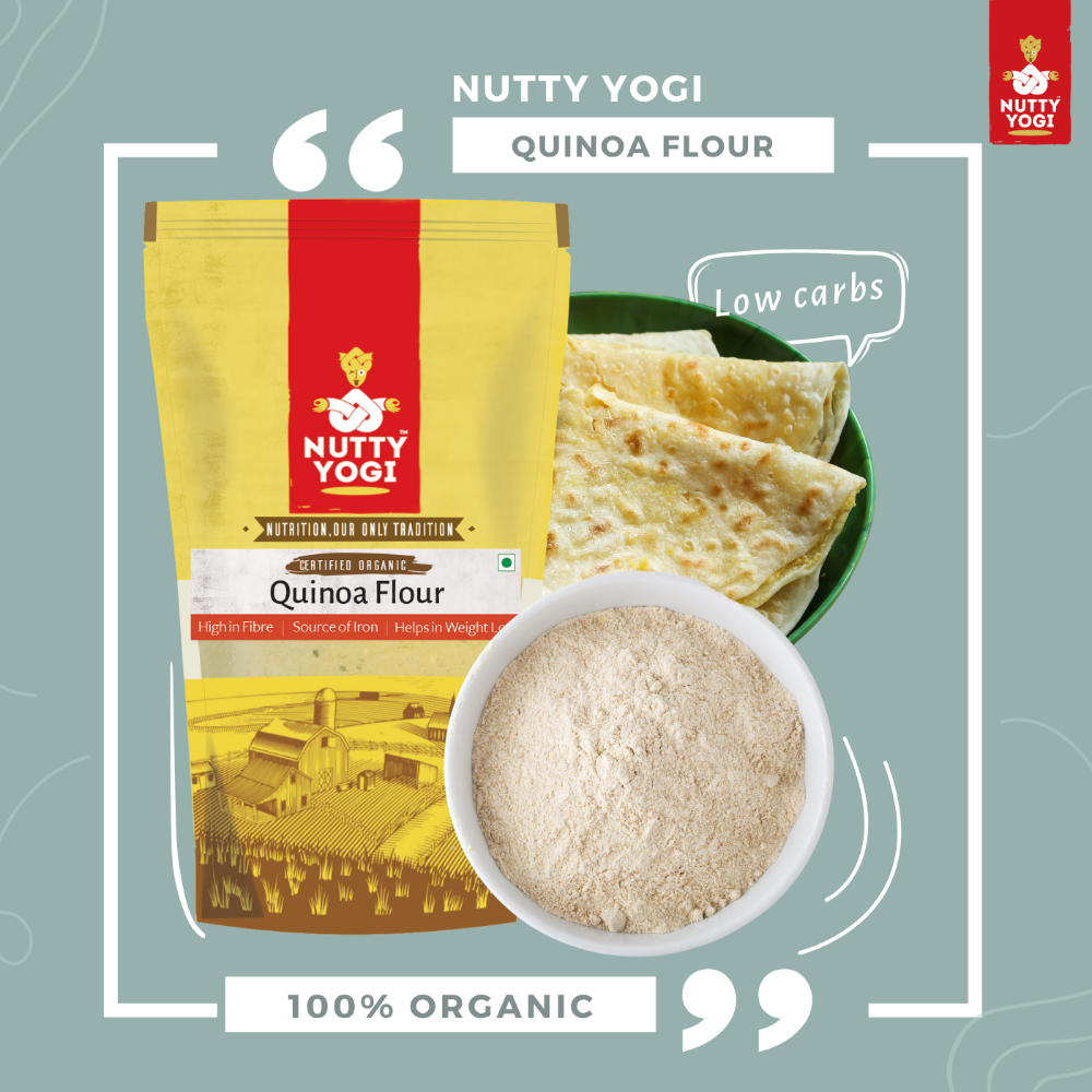Get the Best Quality Quinoa Atta On Online In India From Nutty Yogi