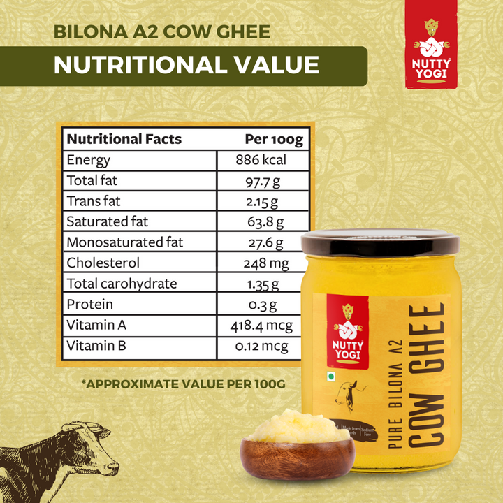 Buy Organic And The Best A2 Cow Ghee In India From Nutty Yogi