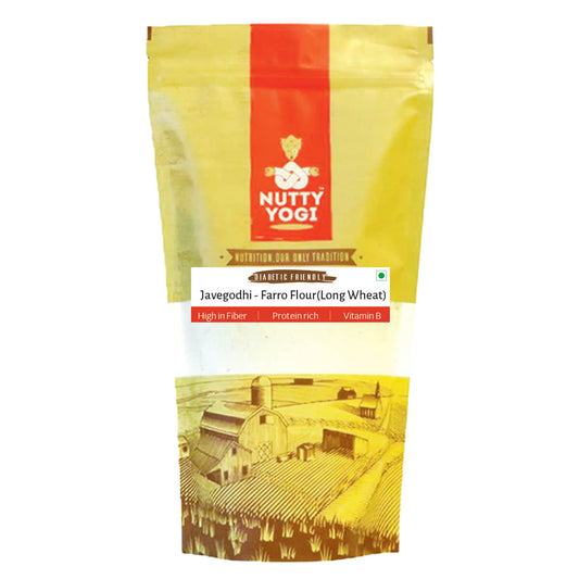 Buy Organic Wheat Atta Or Jave Godhi Or Farro Long Wheat Atta | Nutty Yogi