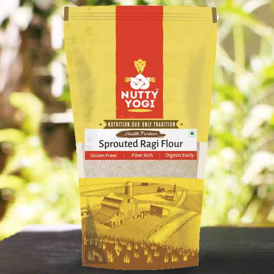 Buy Sprouted Ragi Atta Or Sprouted Finger Millet Flour | Nutty Yogi